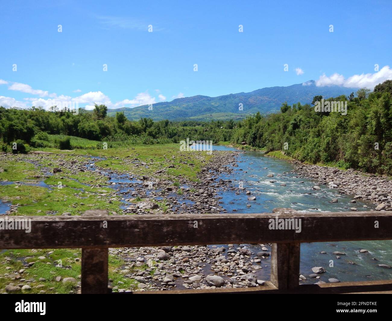 Bridge view over the river near Mambukal Hot Spring Resort, Murcia ...
