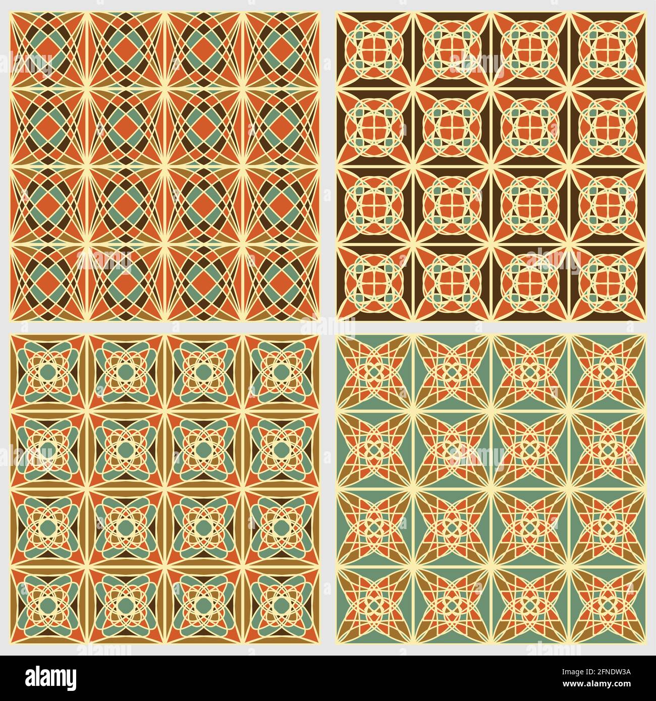 Art Deco Square Patterns Hints Of Art Deco; Blackwork Pattern By