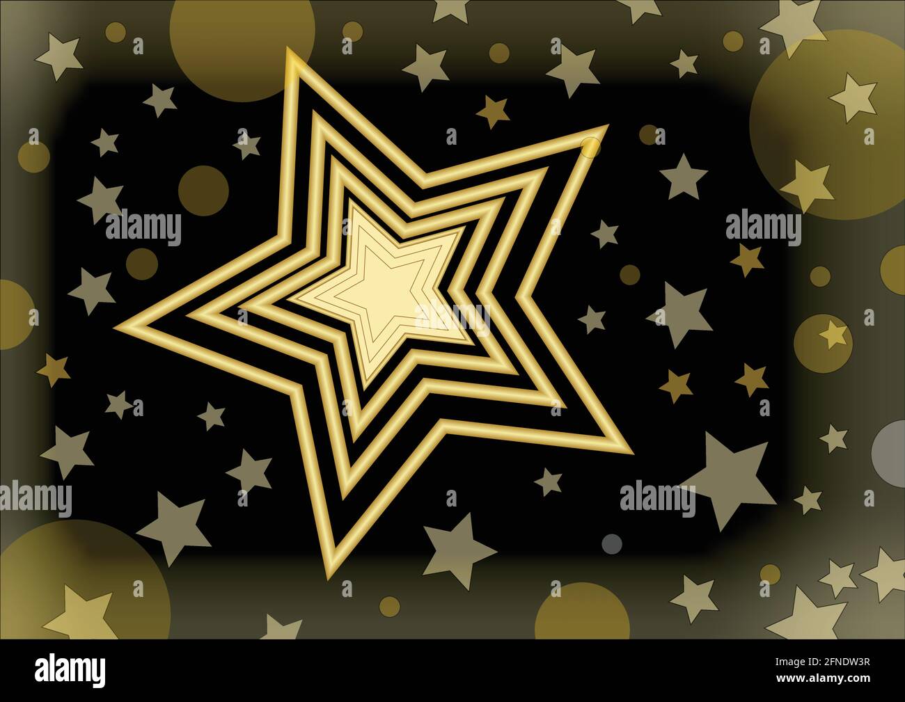 Christmas vector background with a bright star in the middle of small ...