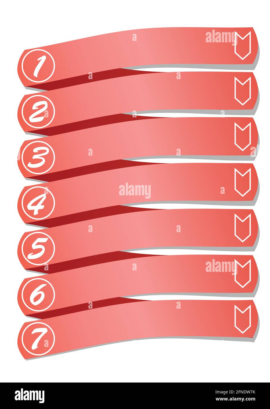 Graphical presentation template of the working process in seven steps ...