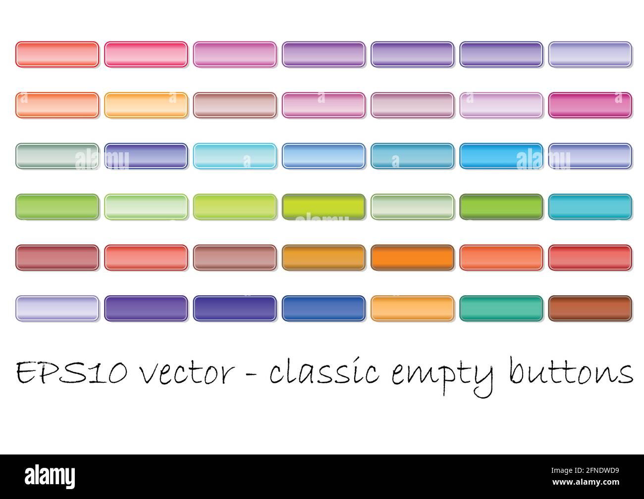 Set of classic empty web buttons in different color shades. Useful for ...