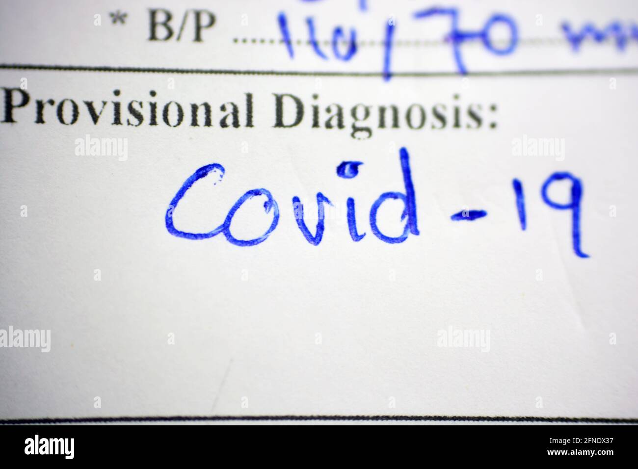 Provisional diagnosis hi-res stock photography and images - Alamy