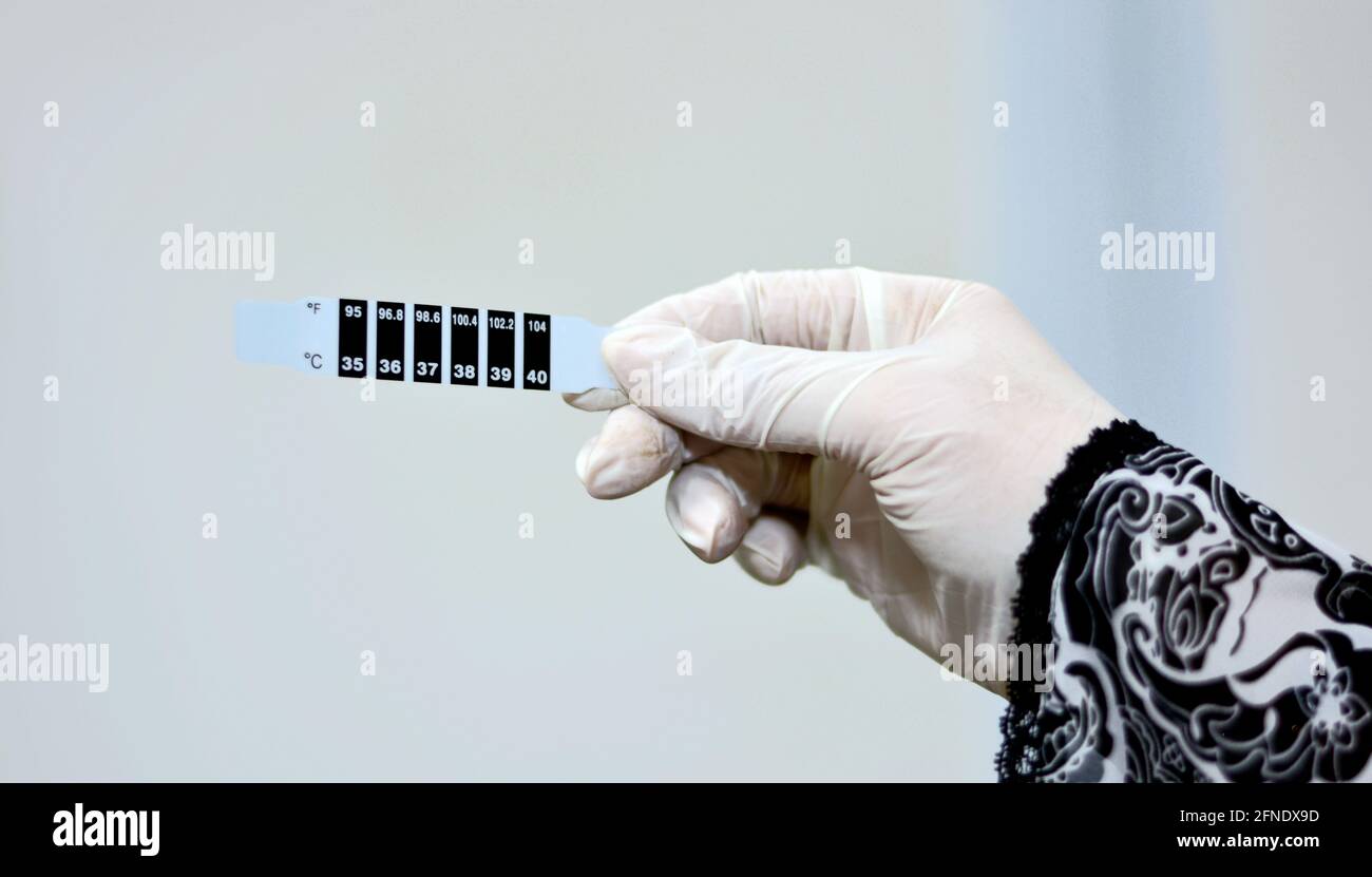 Fast Check Forehead Thermometer Strip. for Home or School. Reusable ...