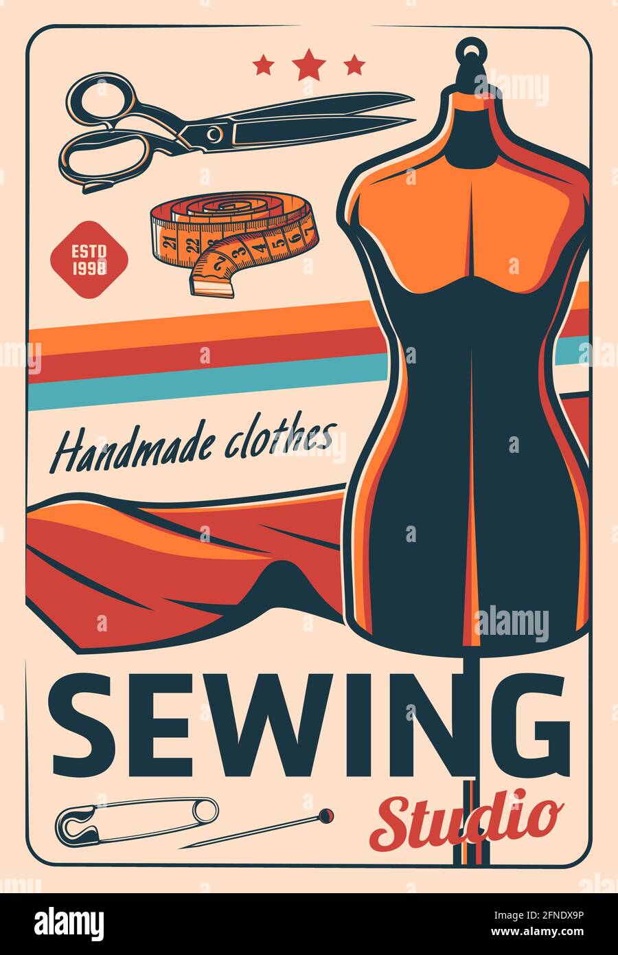 Sewing And Tailoring Industry Poster Tailor Shop And Dressmaking