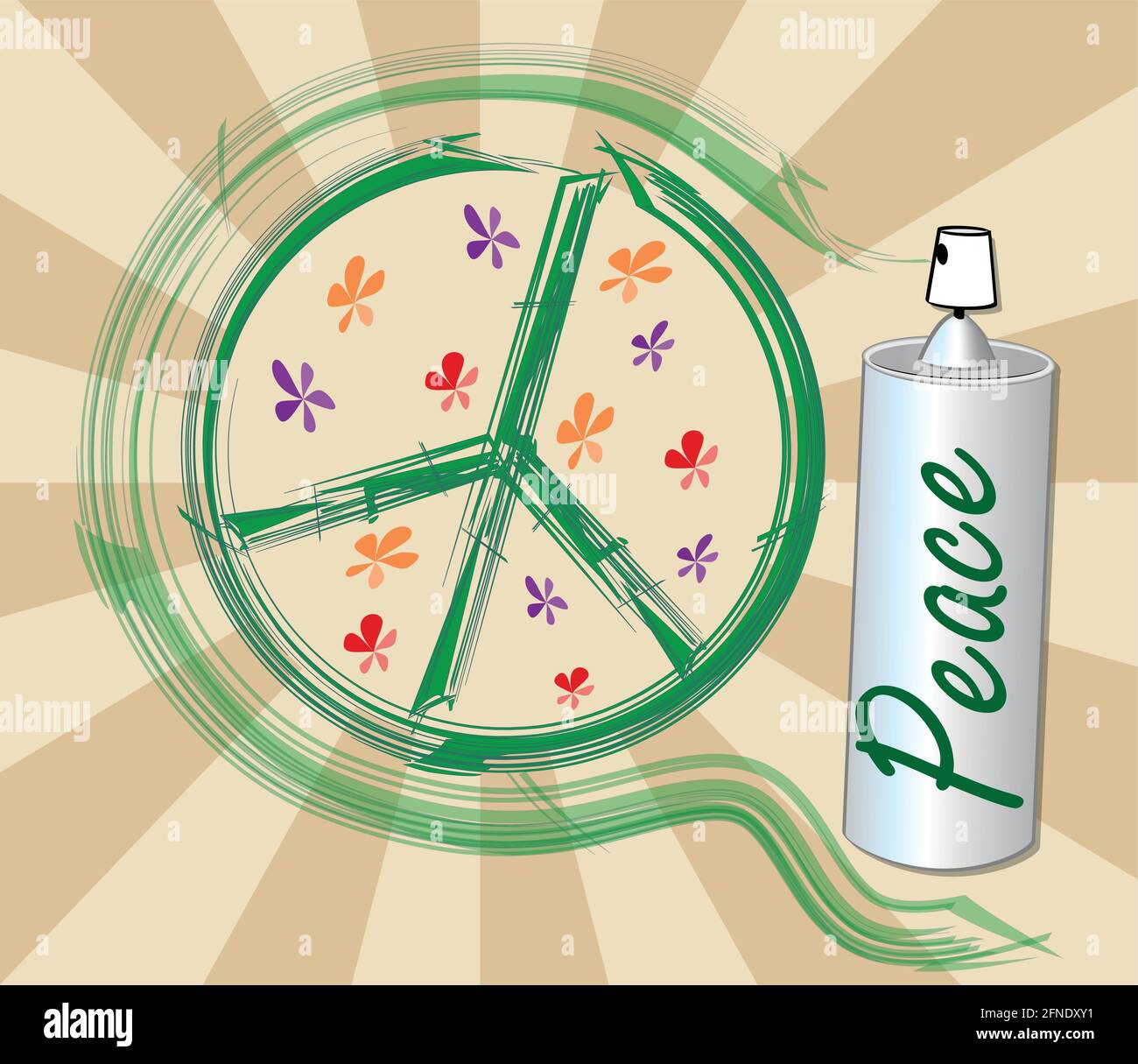 International symbol of peace, disarmament, anti-war movement. Grunge ...
