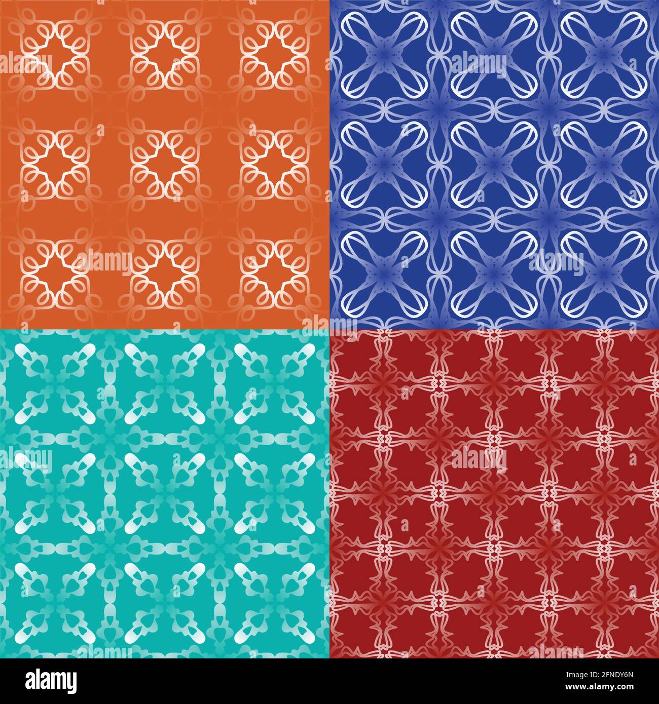 Swatch collection, set of elegant white geometric patterned tiles ...