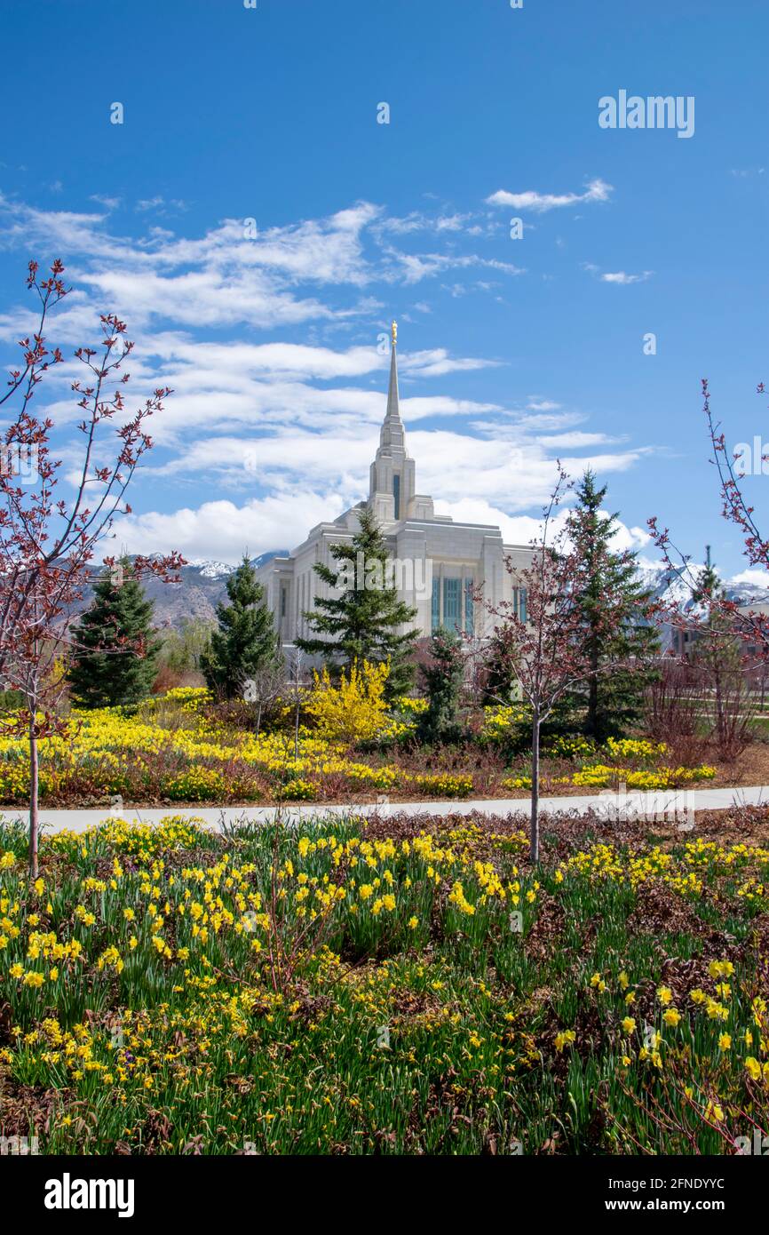 Ogden LDS Temple Stock Photo - Alamy
