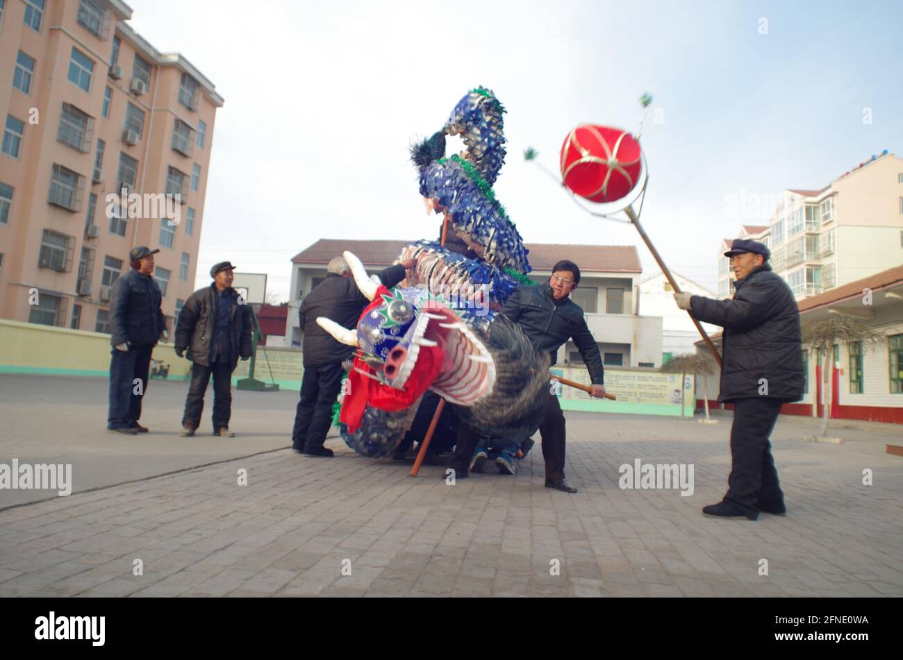 Chinese Dragon Lantern Dance Stock Photo - Alamy