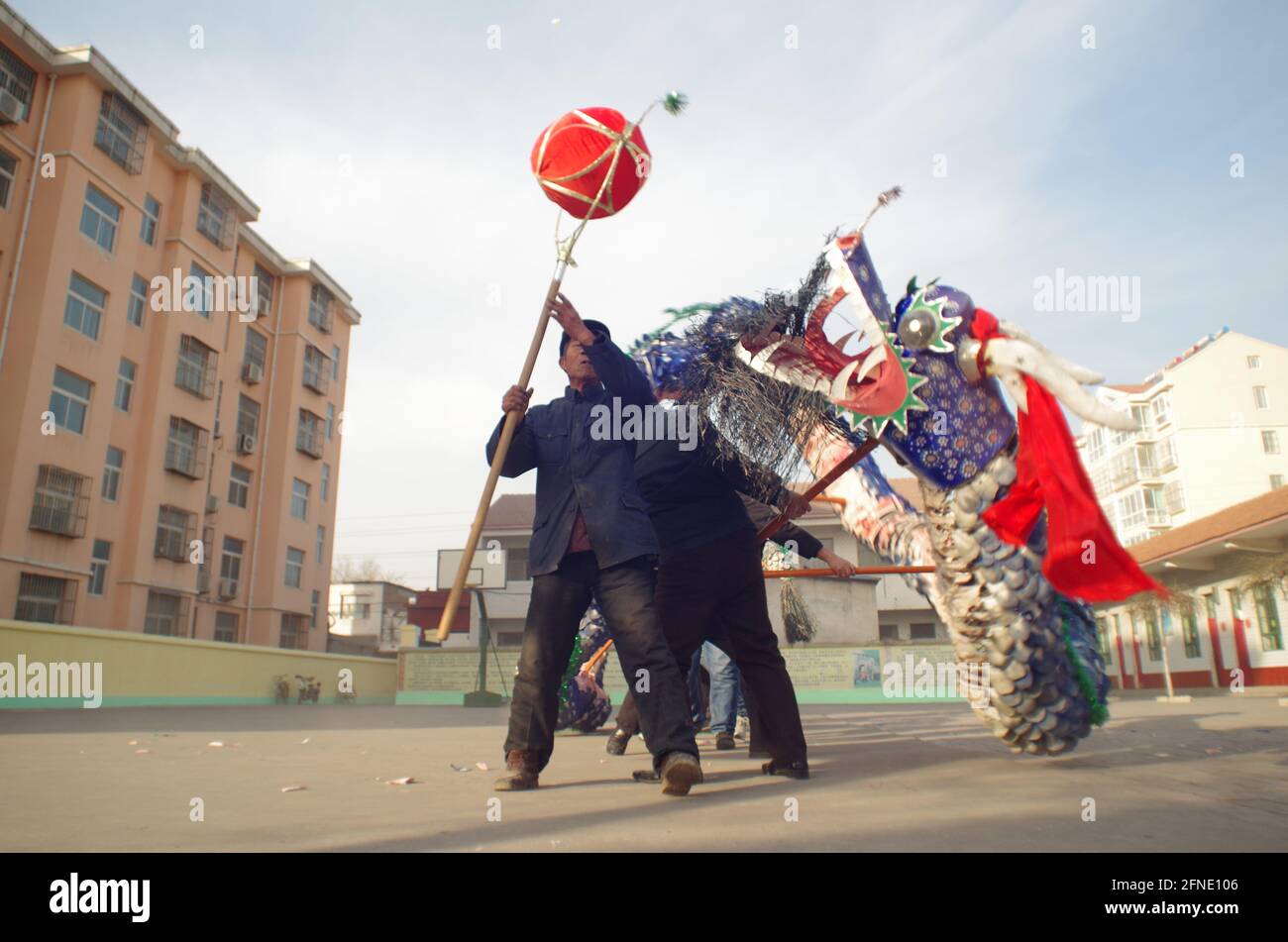 Chinese Dragon Lantern Dance Stock Photo - Alamy