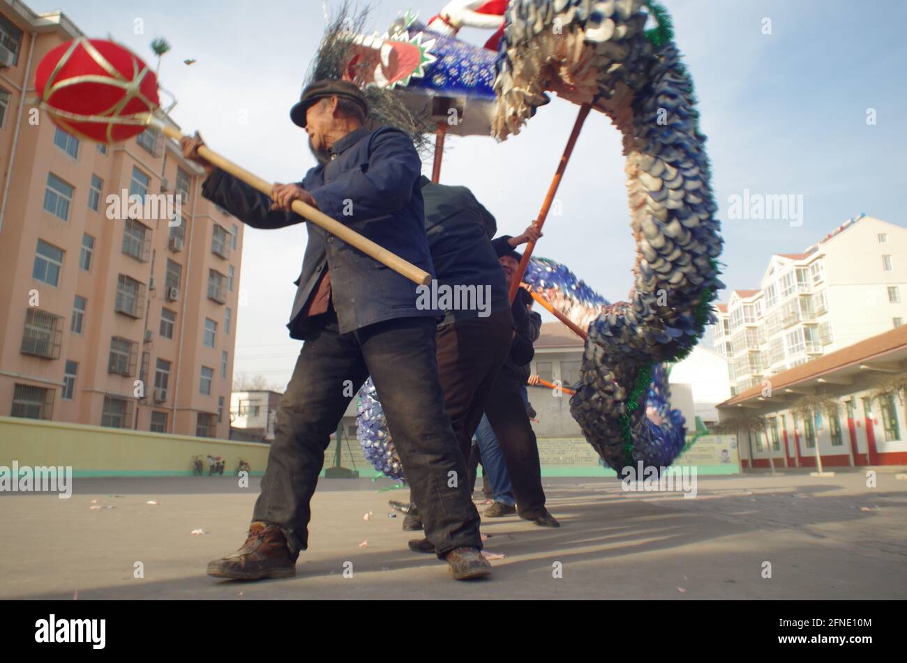 Chinese Dragon Lantern Dance Stock Photo - Alamy