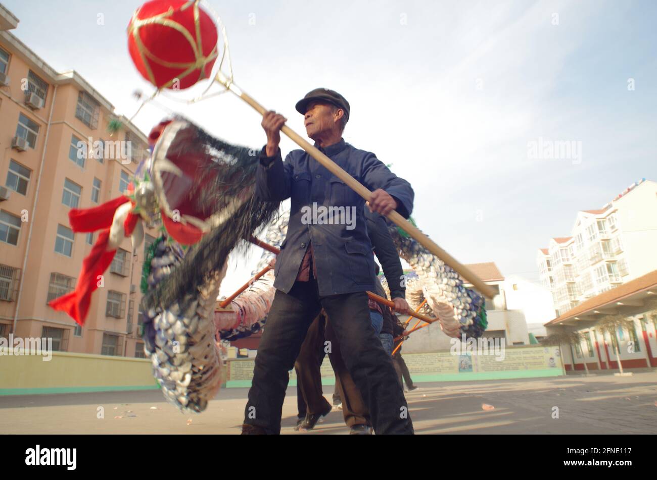 Chinese Dragon Lantern Dance Stock Photo - Alamy