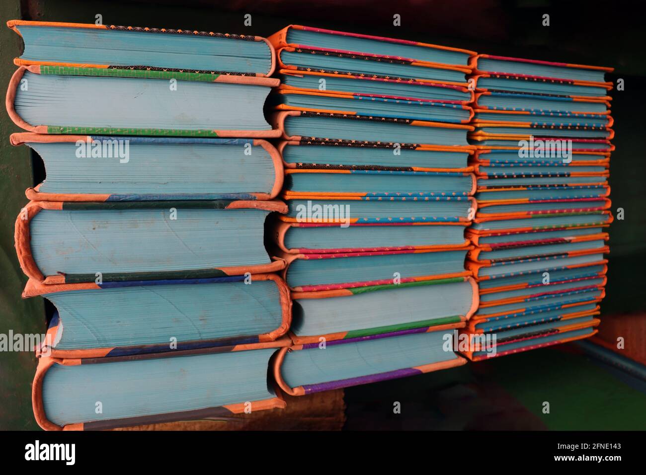 register book stock on shelf in library for sell Stock Photo - Alamy