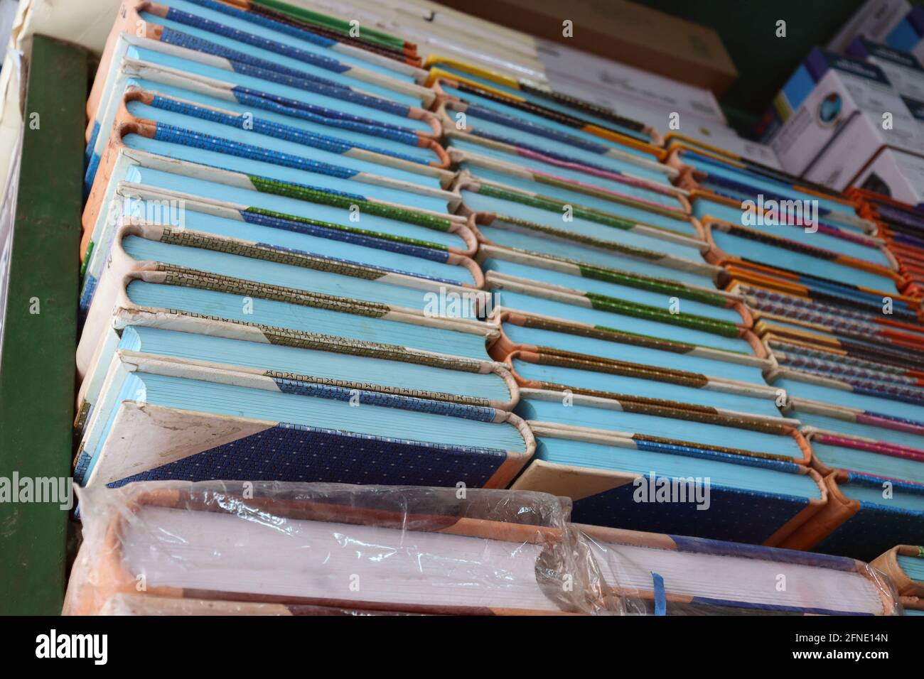 register book stock on shelf in library for sell Stock Photo - Alamy