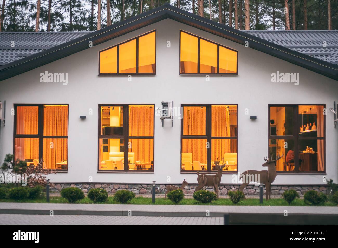 Contemporary front door porch windows hi-res stock photography and ...