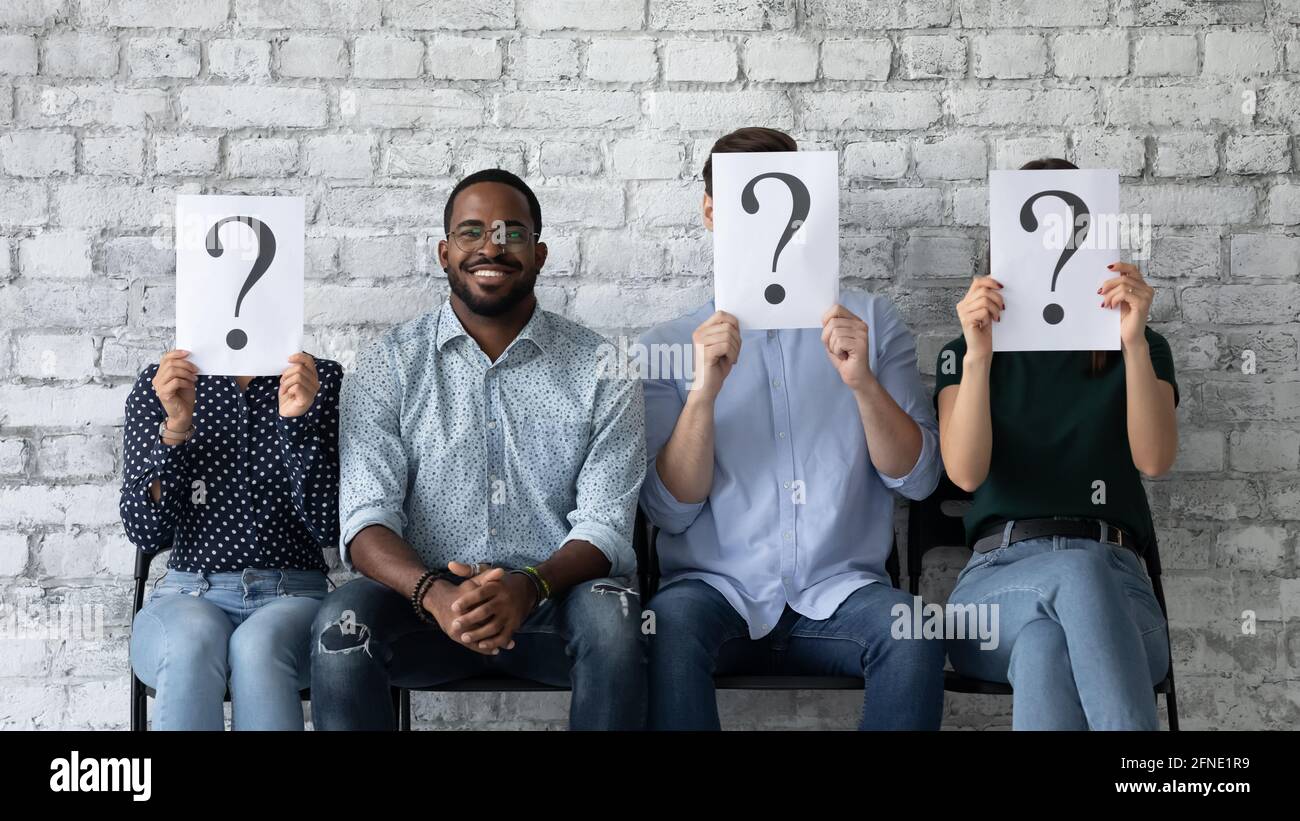 Job interview question mark hi-res stock photography and images - Alamy