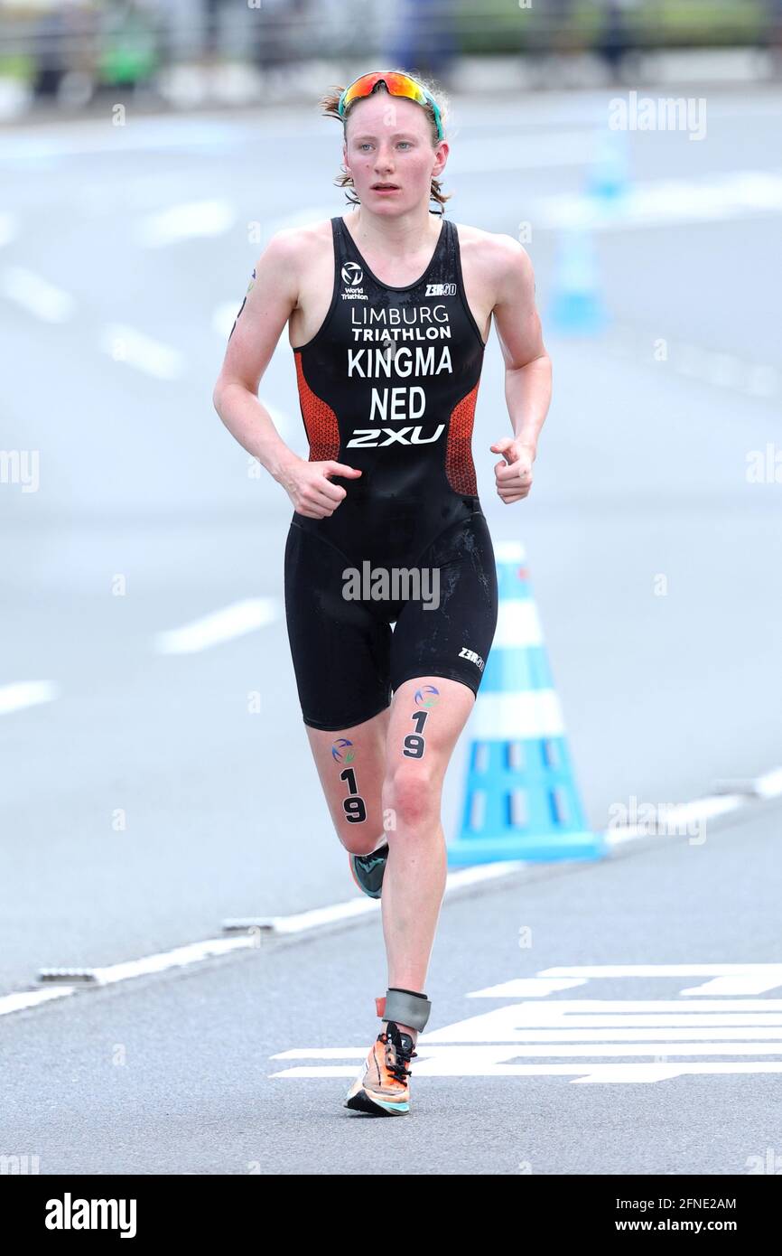 Yokohama, Kanagawa, Japan. 15th May, 2021. Maya Kingma (NED) Triathlon ...