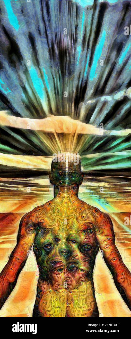 Mind power. Abstract painting. 3D rendering Stock Photo - Alamy