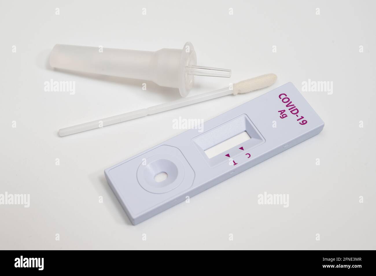 Covid-19 Ag home self-test kit on a white background Stock Photo - Alamy