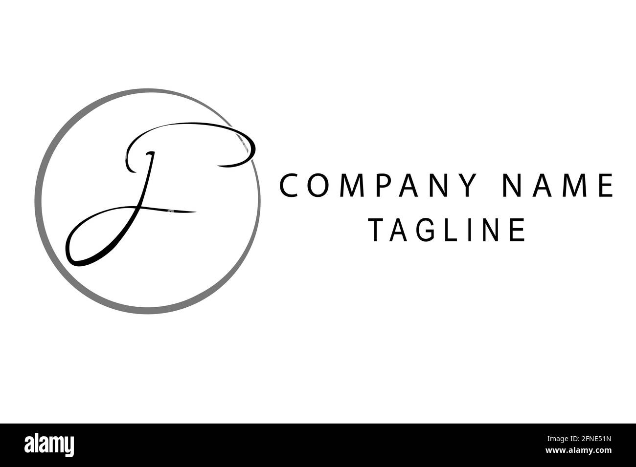 Vector Hand Draw Sketch Black and Gray Logo Script F, For Classic ...