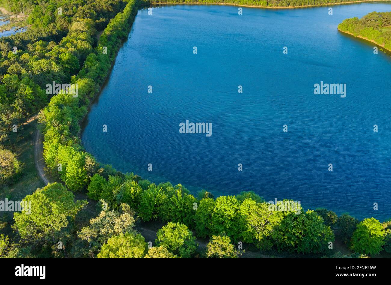 Aerial view of pond hi-res stock photography and images - Alamy