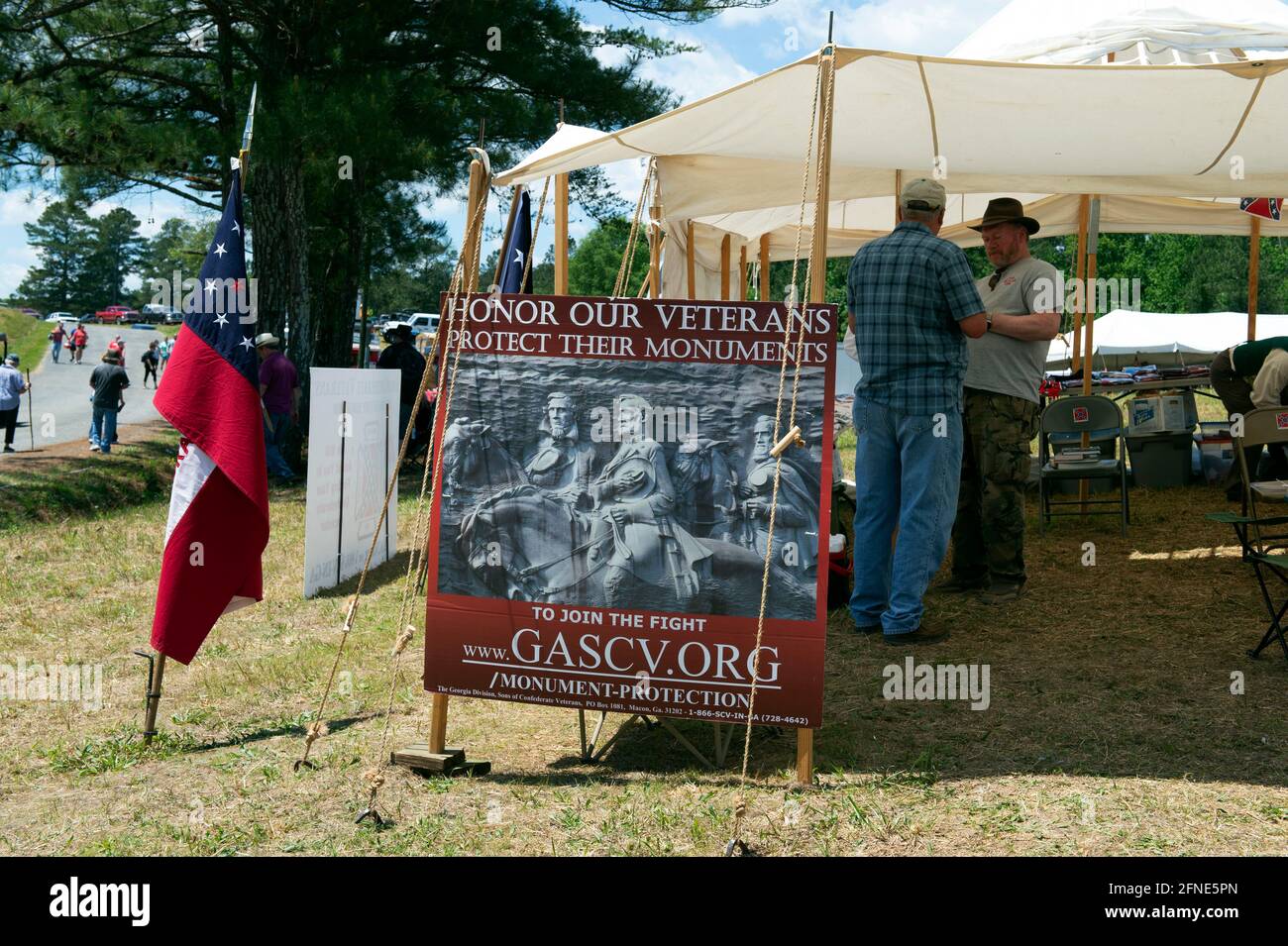 Resaca, GA, USA. 16th May, 2021. Member of Sons of the Confederacy ...
