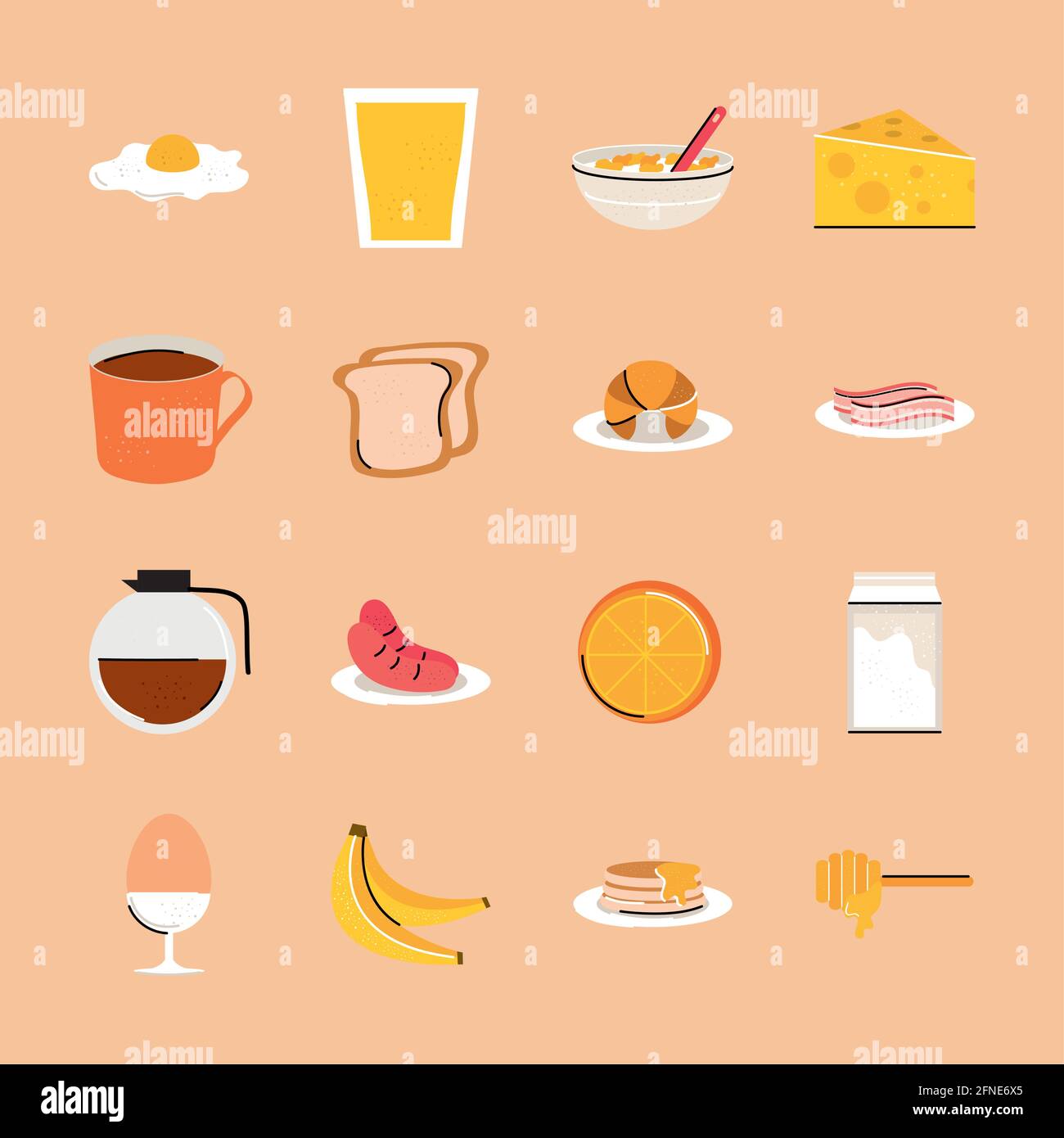 breakfast food collection Stock Vector Image & Art - Alamy