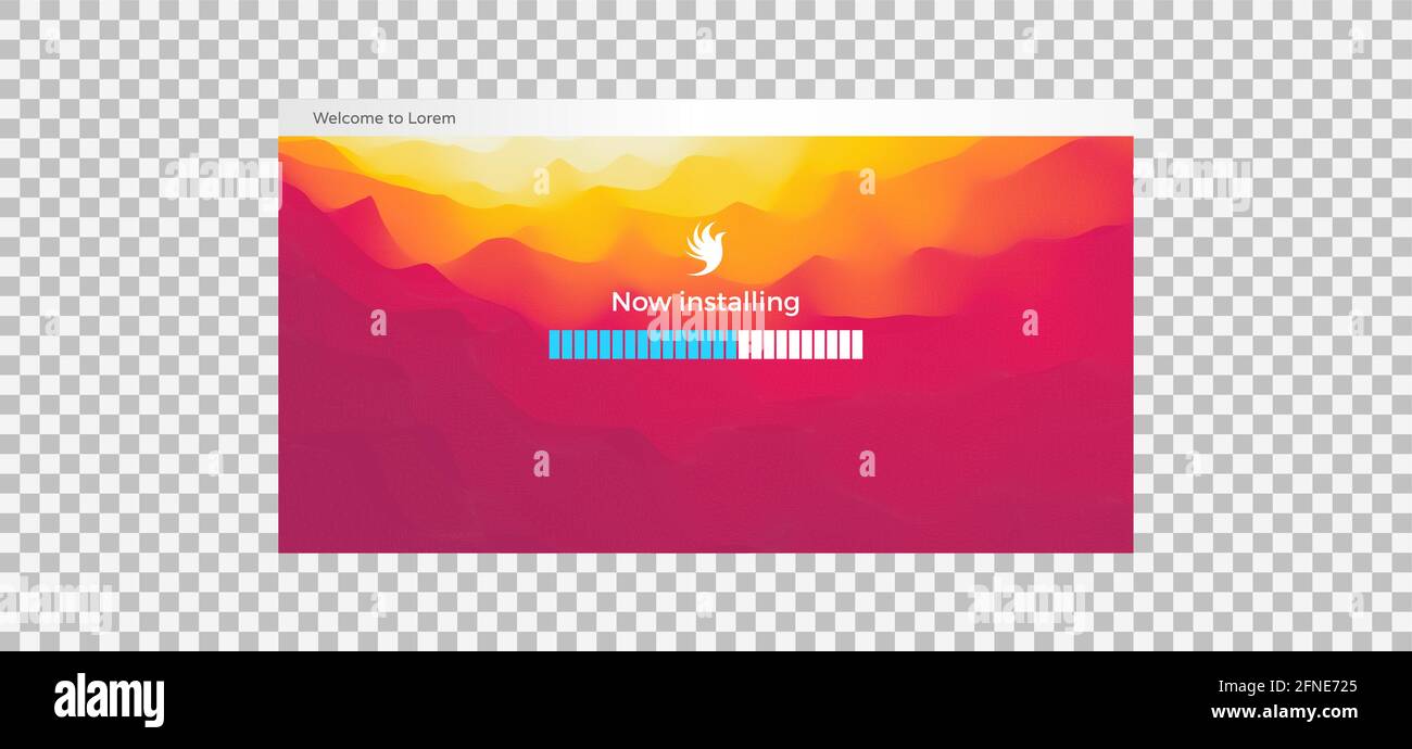Loading Process Screen Installing App Or Software Progress Loading Bar Abstract Background