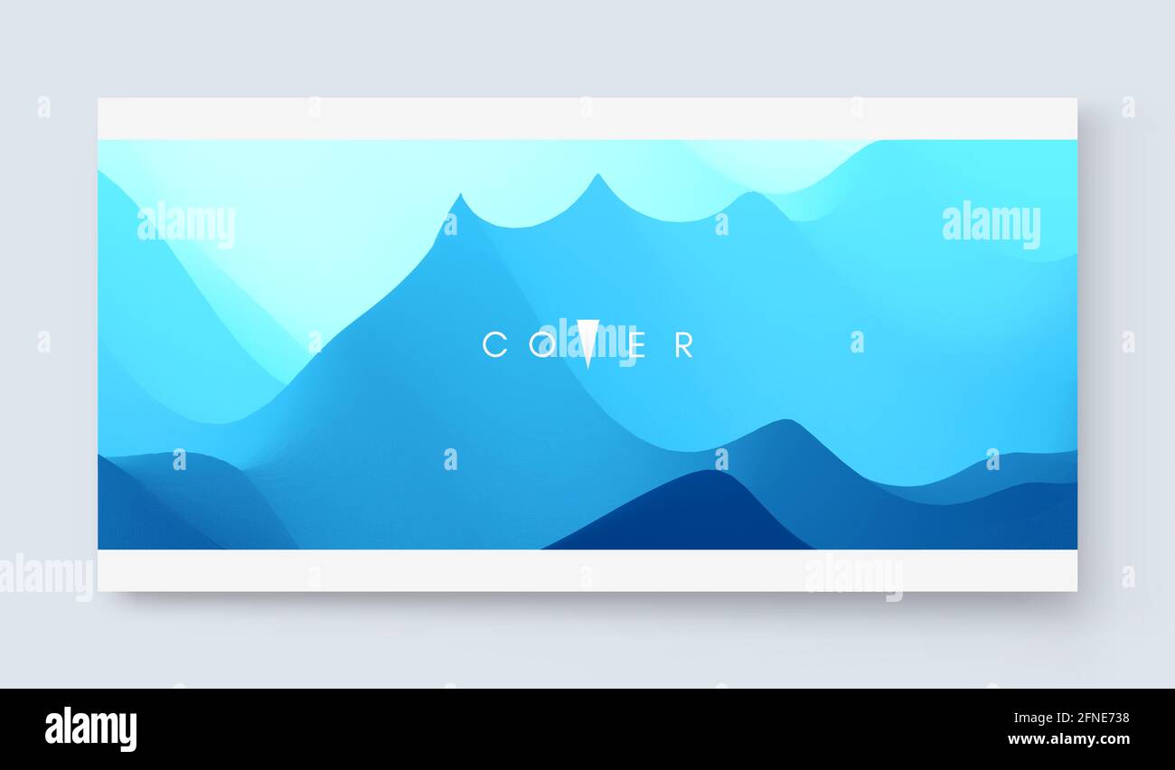Cover design template. Landscape with mountains. Abstract background ...