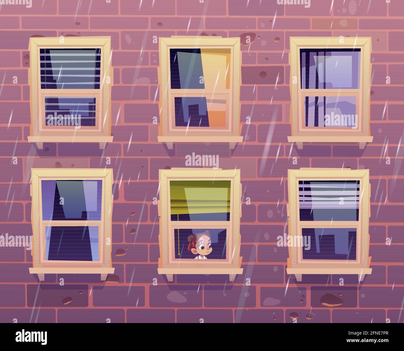 City through rainy window Stock Vector Images - Alamy