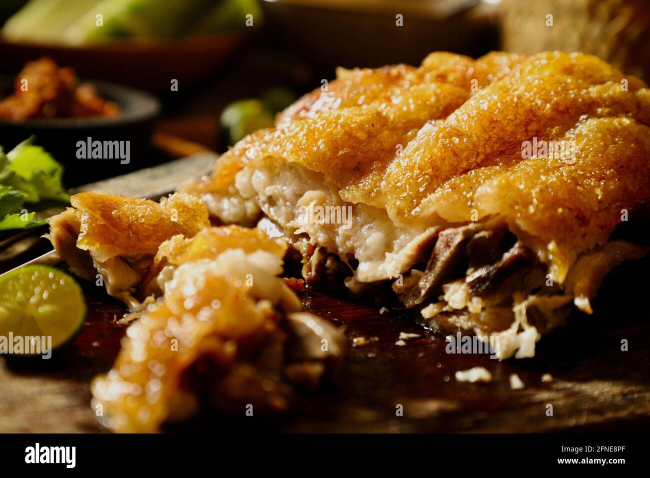 Bipang Ambawang. Roast pork from Ambawang, West Kalimantan Stock Photo ...