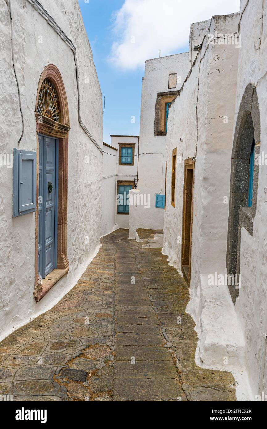 White washed houses, Unesco world heritage site, Monastery of Saint ...