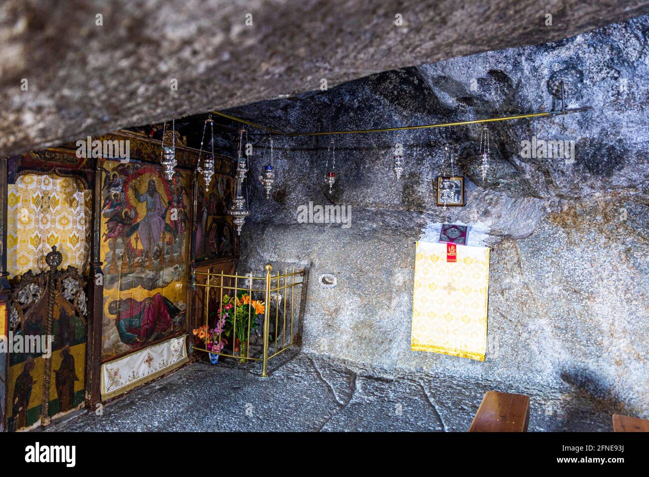 Patmos cave of the apocalypse hi-res stock photography and images - Alamy