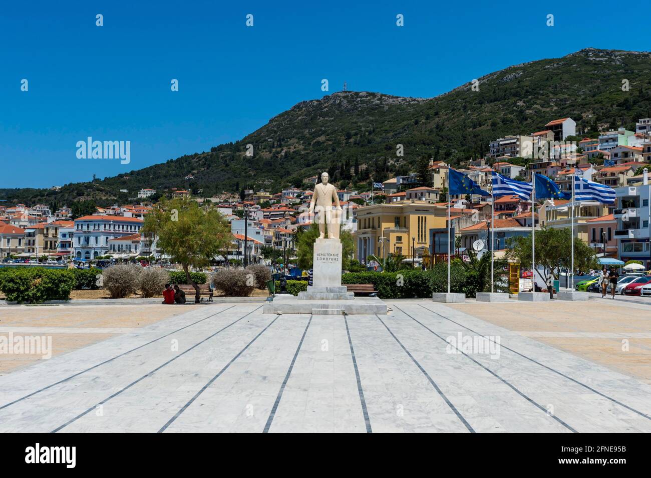 Statue in Samos town, Samos, Greece Stock Photo - Alamy