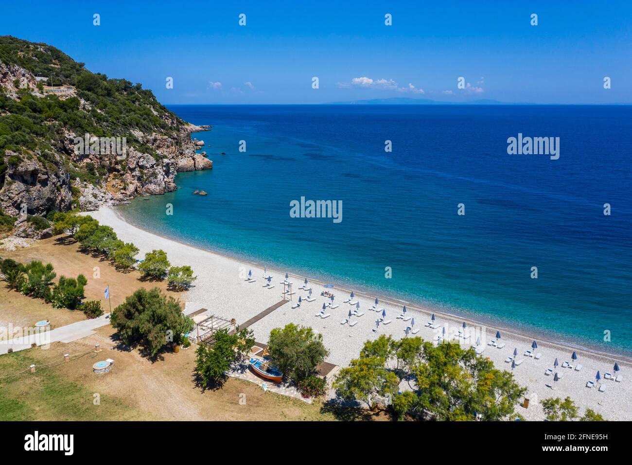 Aerial of Tsambou Beach, Samos, Greece Stock Photo - Alamy