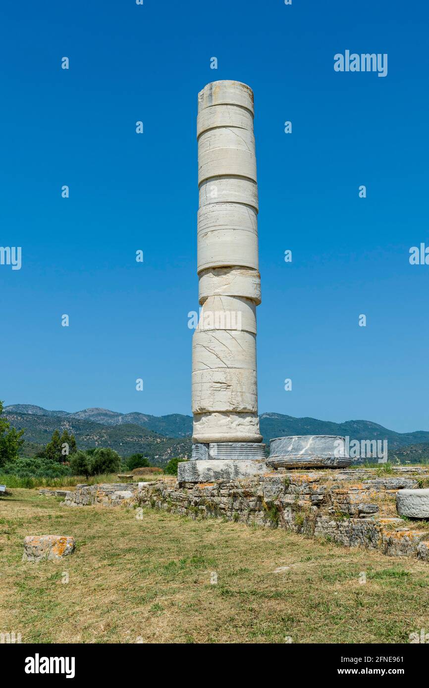 Unesco world heritage site, Heraion of Samos, Greece Stock Photo - Alamy