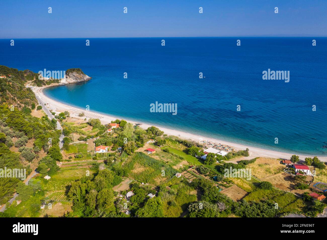 Aerial of Potami beach, Samos, Greece Stock Photo - Alamy