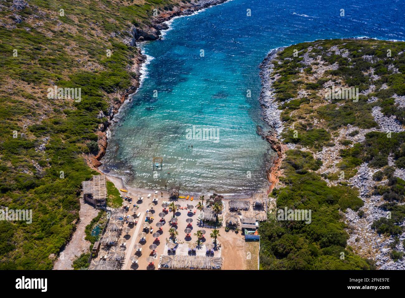 Aerial of Livadaki beach, Samos, Greece Stock Photo - Alamy