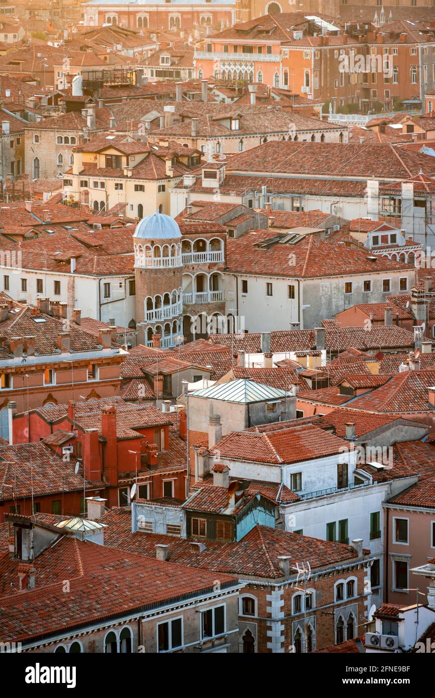 View from the Campanile di San Marco on Palazzo Contarini del Bovolo ...