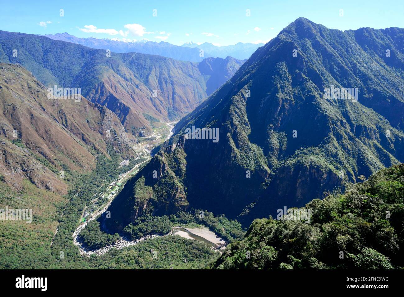 Valley of the Rio Urubamba, Machu Picchu, Urubamba Province, Peru Stock ...