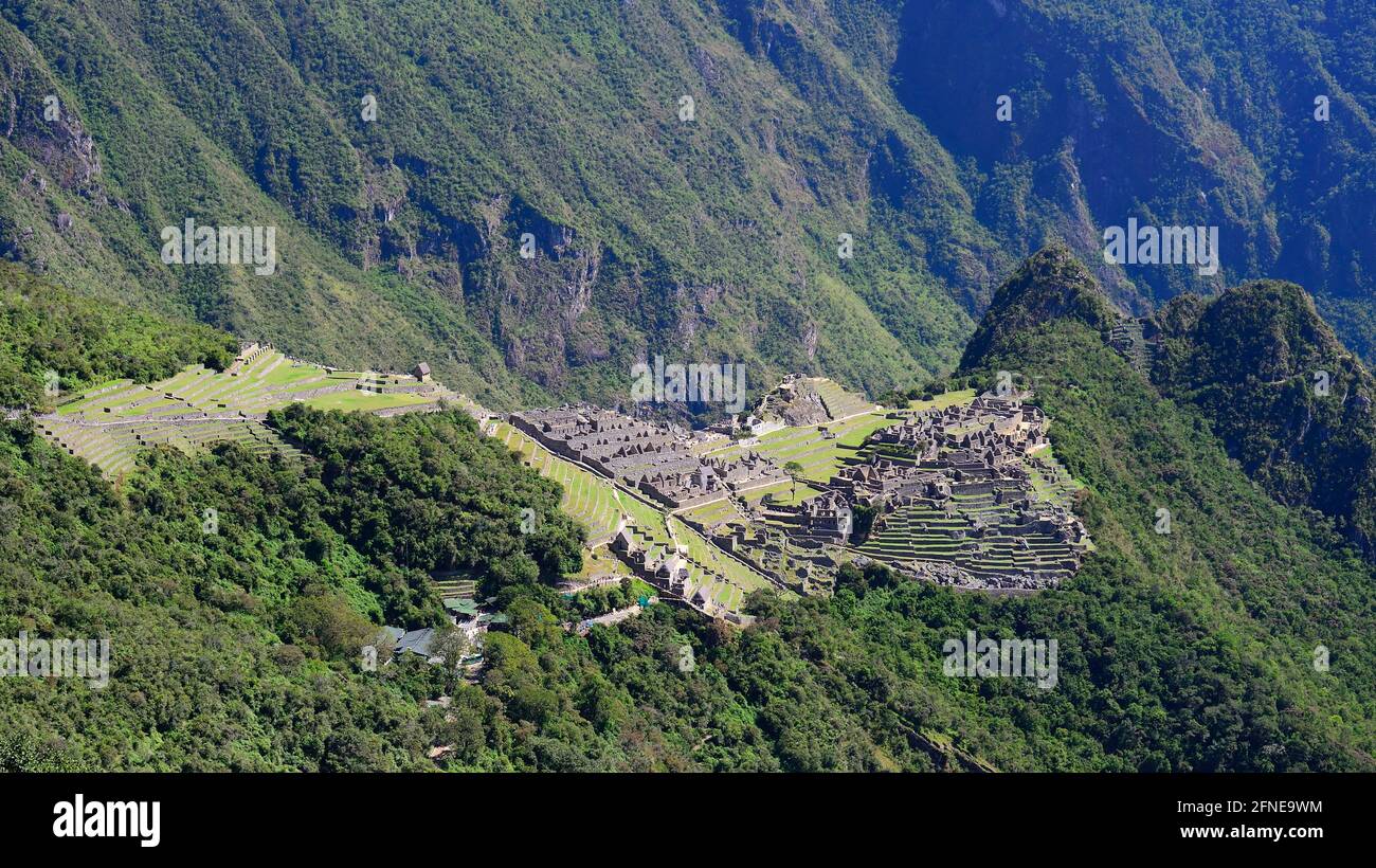Inca ruined city, Machu Picchu, Urubamba Province, Peru Stock Photo - Alamy