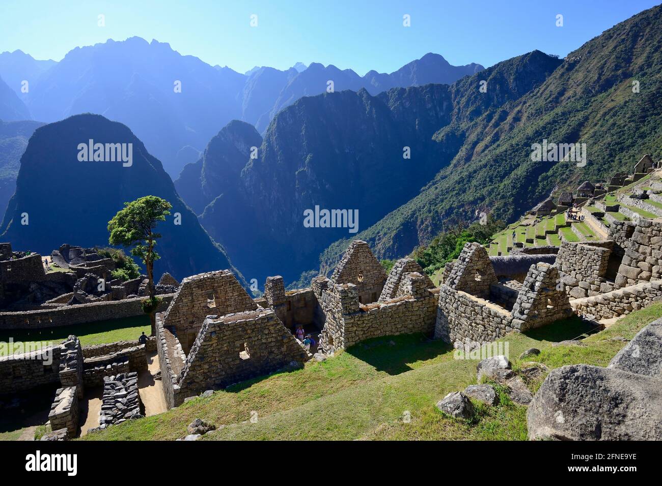 Inca ruined city, Machu Picchu, Urubamba Province, Peru Stock Photo - Alamy