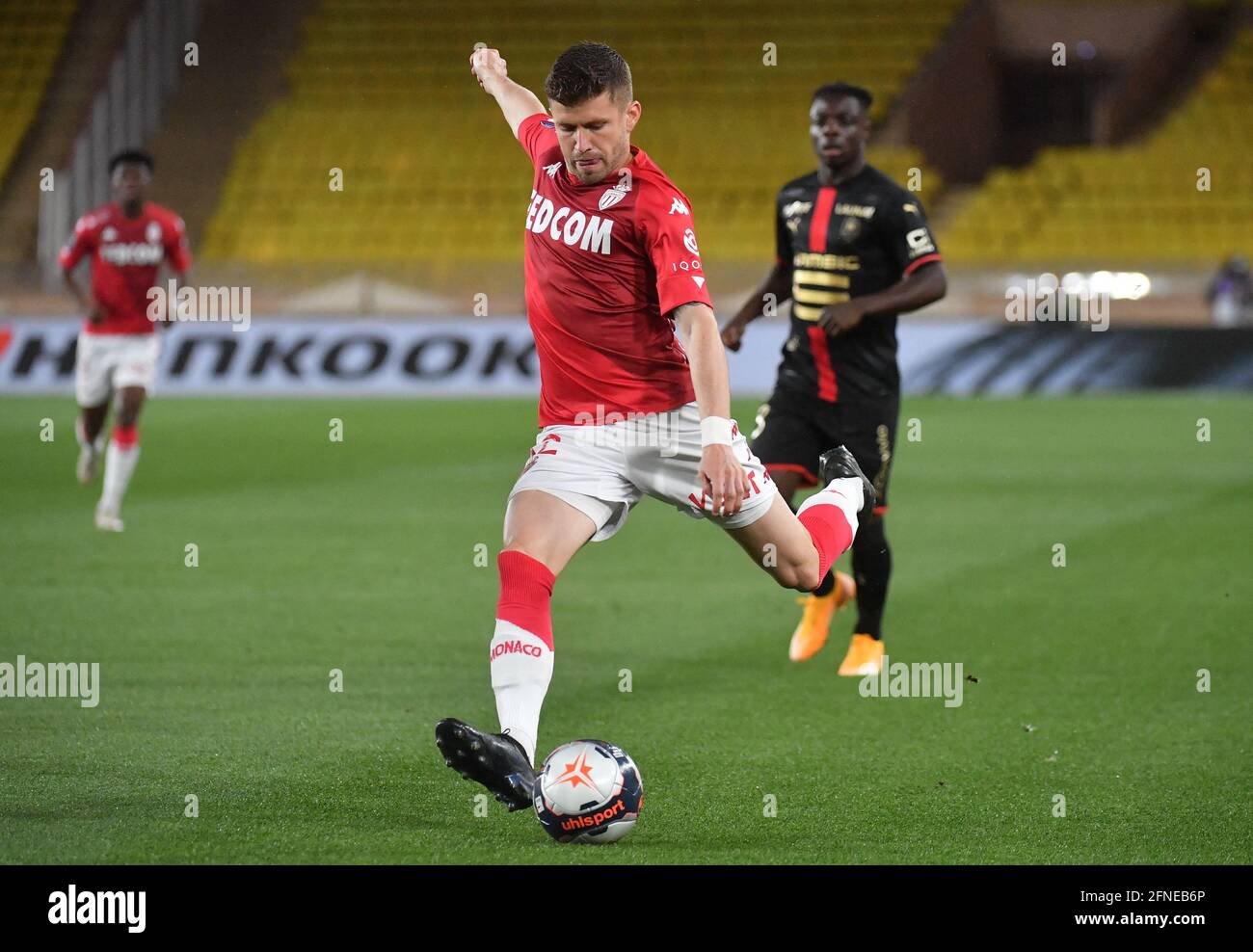 Monaco's Oliveira Silva during theLigue 1 Monaco (ASM) v Stade Rennais ...