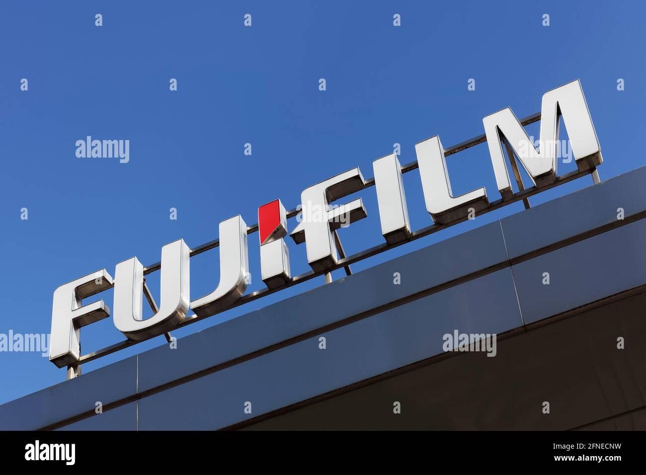 FUJIFILM Europe GmbH, logo on the building of the European and German ...