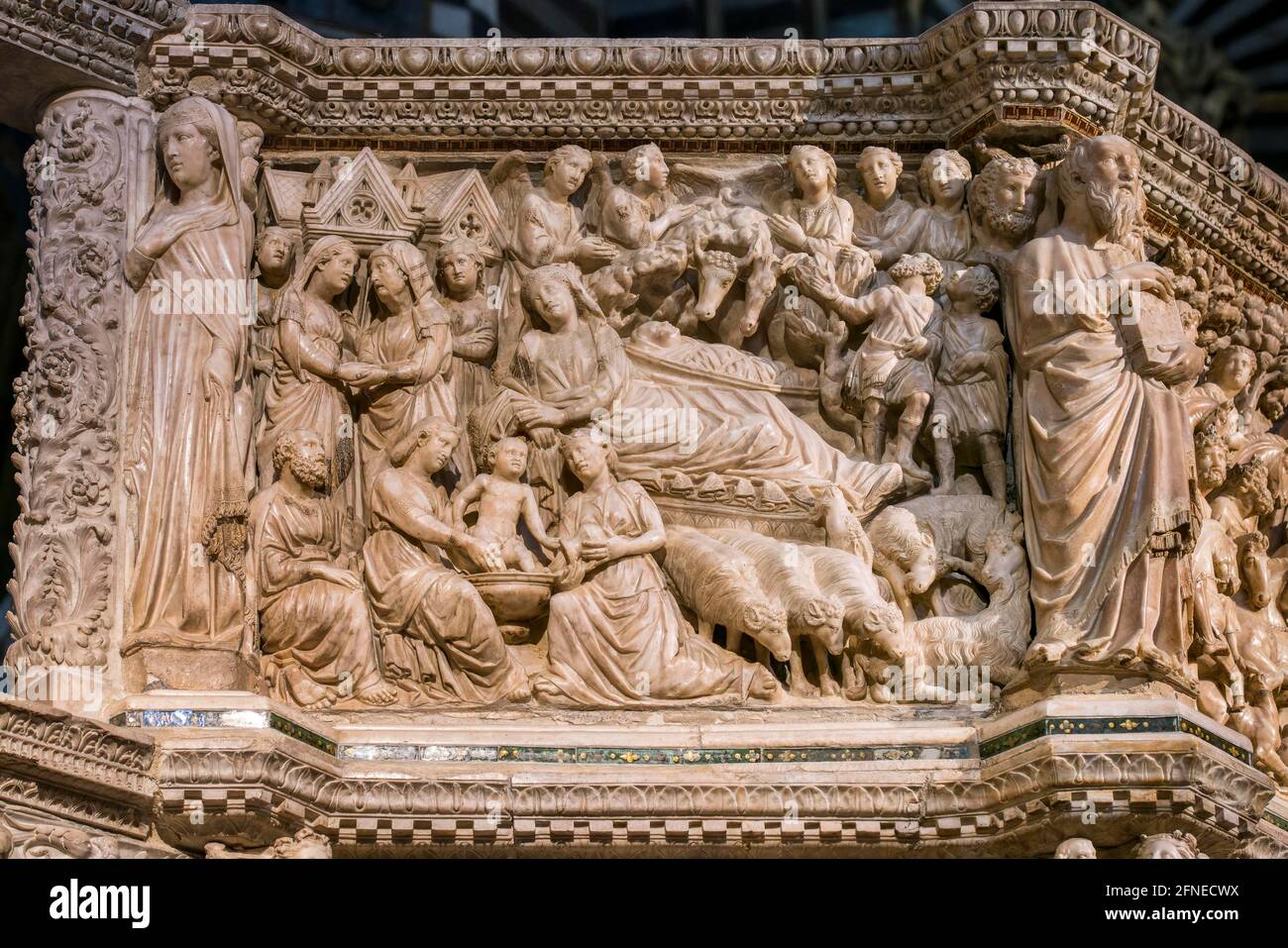 Giovanni Pisano Annunciation Nativity And Adoration Of The Shepherds at ...