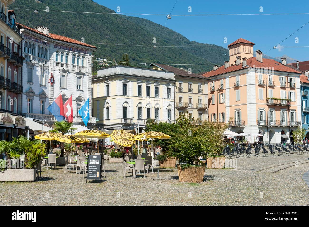 Gastronomy, Old Town Square, Piazza Grande, Locarno, Canton Ticino ...
