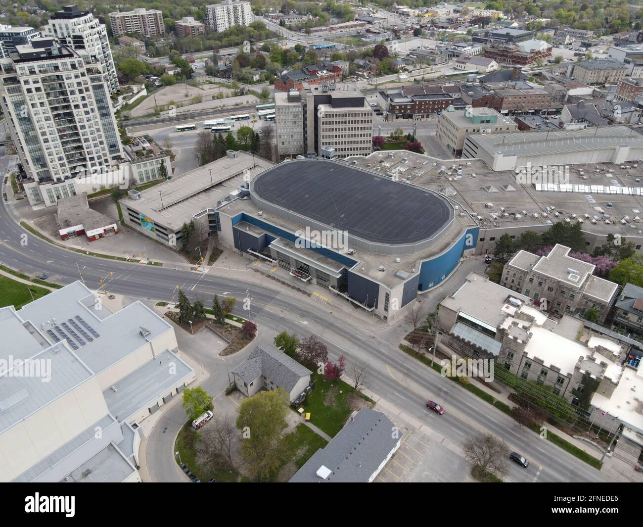 May 16th 2021, Sleeman Centre Arena Aerial Guelph Ontario Canada. The ...