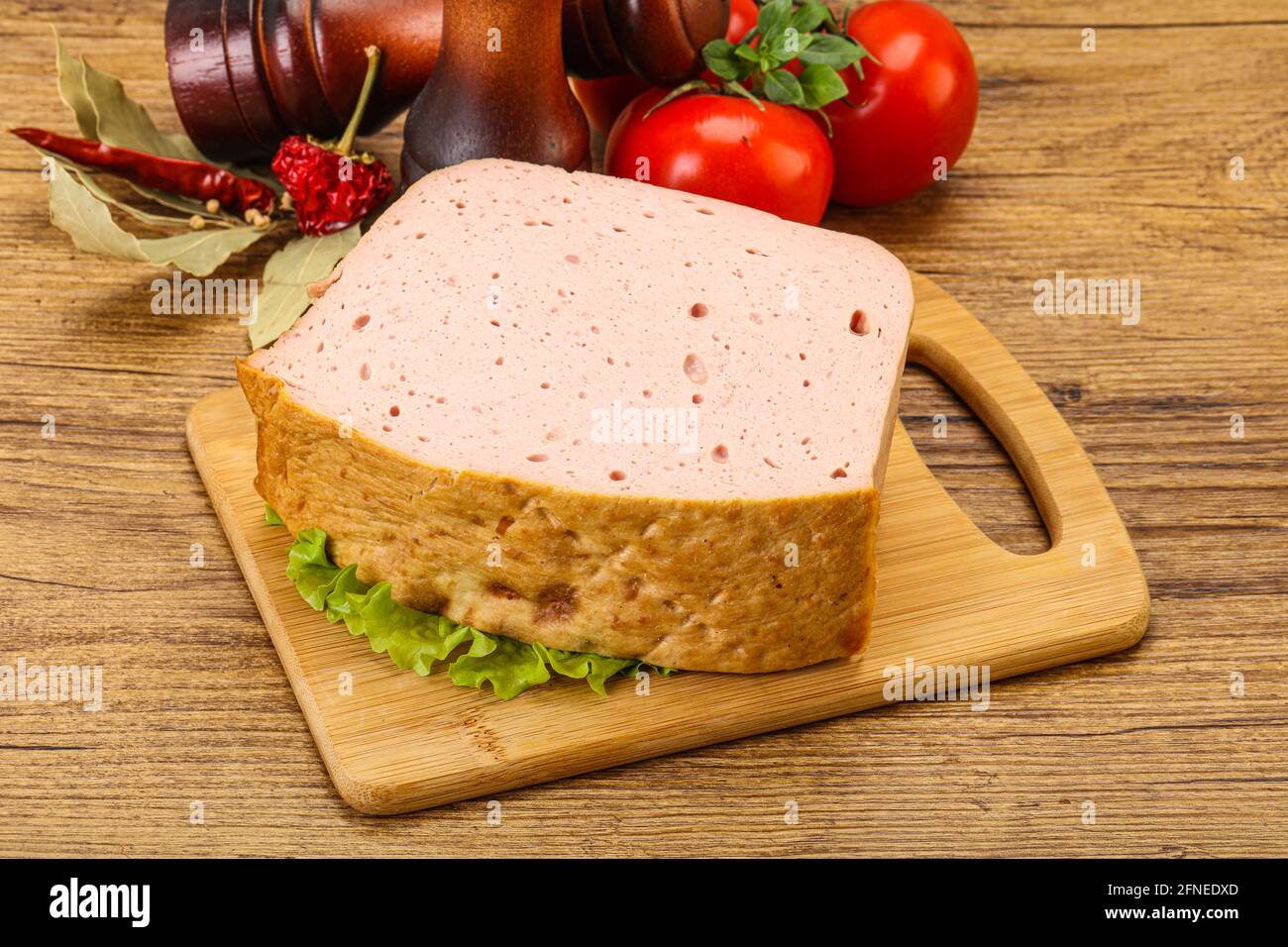 Homemade baked traditional meat loaf piece Stock Photo - Alamy
