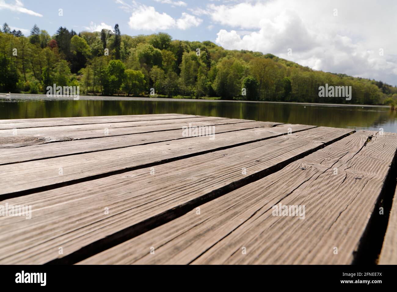 wooden pier on the water Stock Photo - Alamy