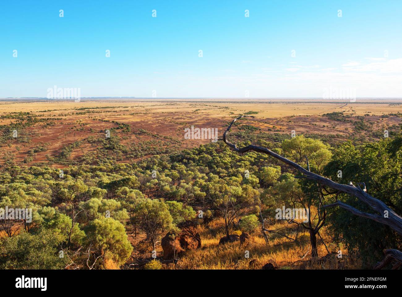 Scenery surrounding the remote town of Winton, in western Queensland ...