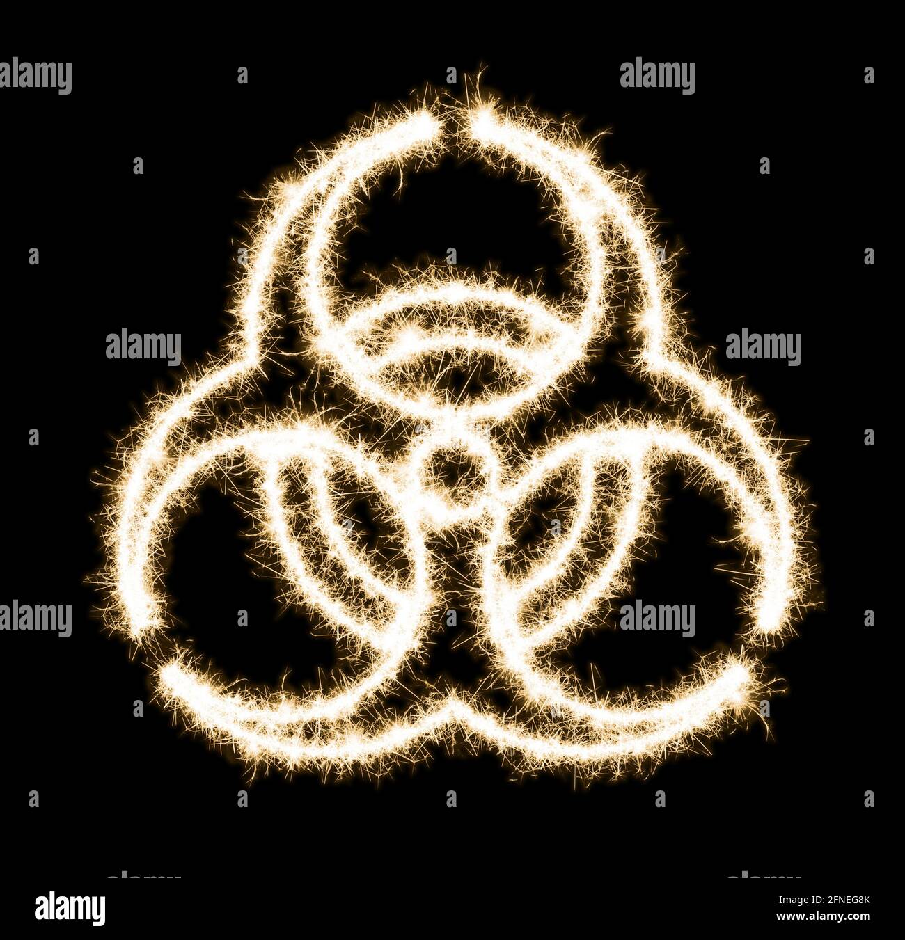 Biohazard symbol - Made out of sparkles, isolated on black Stock Photo ...